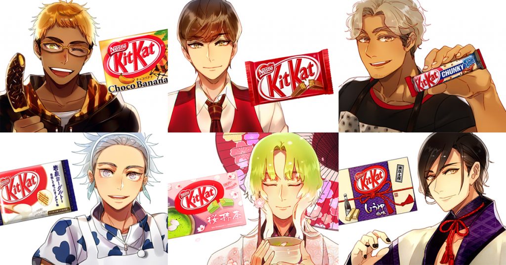 เมื่อศิลปินชาวญี่ปุ่นเปลี่ยน Kit Kat แต่ละรสชาติ ให้กลายเป็นชายหนุ่มสุด ...